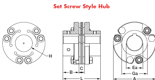 6A30-SS | Flexible Shaft Couplings